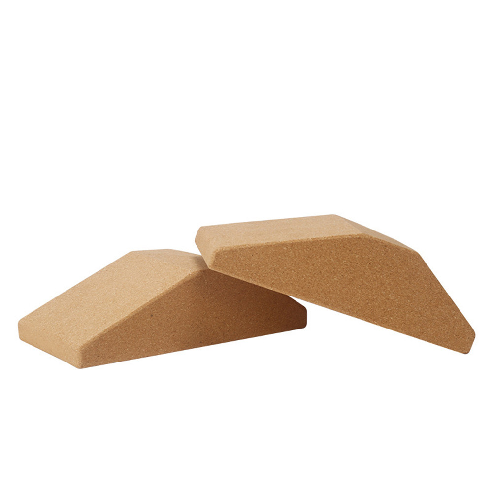 2Pcs Yoga Wedge Blocks Ankle and Calf Stretching Block Corkwood for for ...