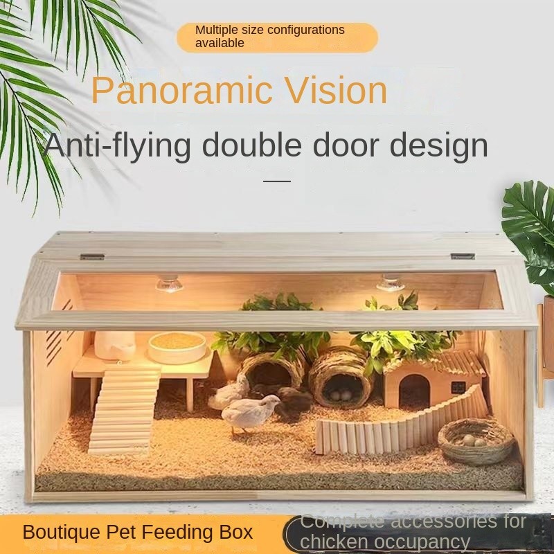 Spot goods Rutin chicken breeding box Lizard breeding box Glass feeding ...
