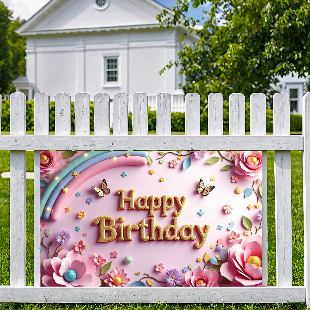 Reusable Birthday Decoration Decorative Birthday Backdrop Durable Theme ...