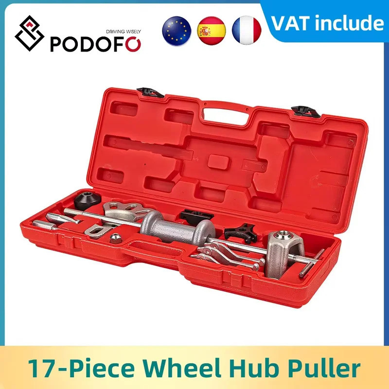 Podofo 17PCs Universal Puller Set with Slide Hammer Wheel Bearing ...