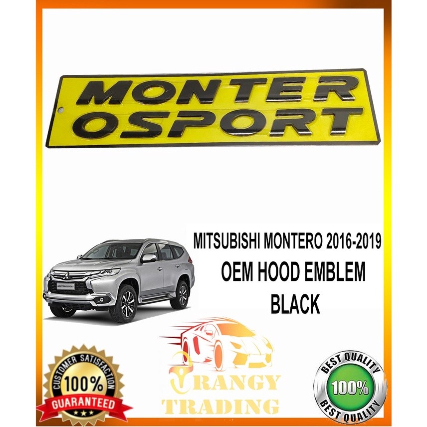 Mitsubishi Montero 2016 to 2019 OEM Hood Emblem Black 2017 2018 ...