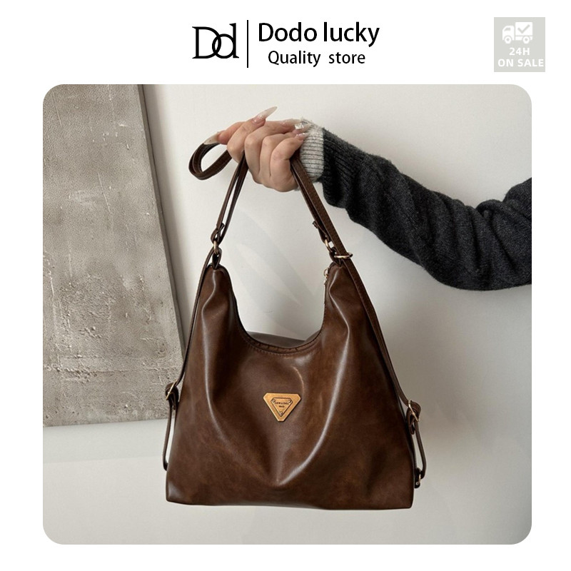 Dodo Shoulder Bag, Leather Soft Crossbody Bag, Large Capacity Coffee ...