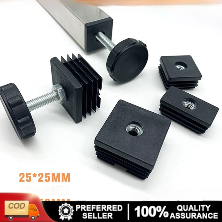 [Fast Shipping] 2pcs Adjustable Foot Mats With Nut M8 Square Furniture ...