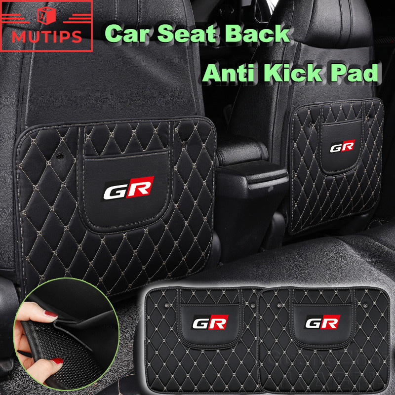 Toyota GR Car Seat Back Anti Kick Pad PU Leather Storage Anti-fouling ...