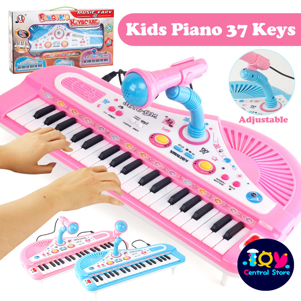 37 Keys Kids Piano With Microphone Mini Educational Electronic Organ ...