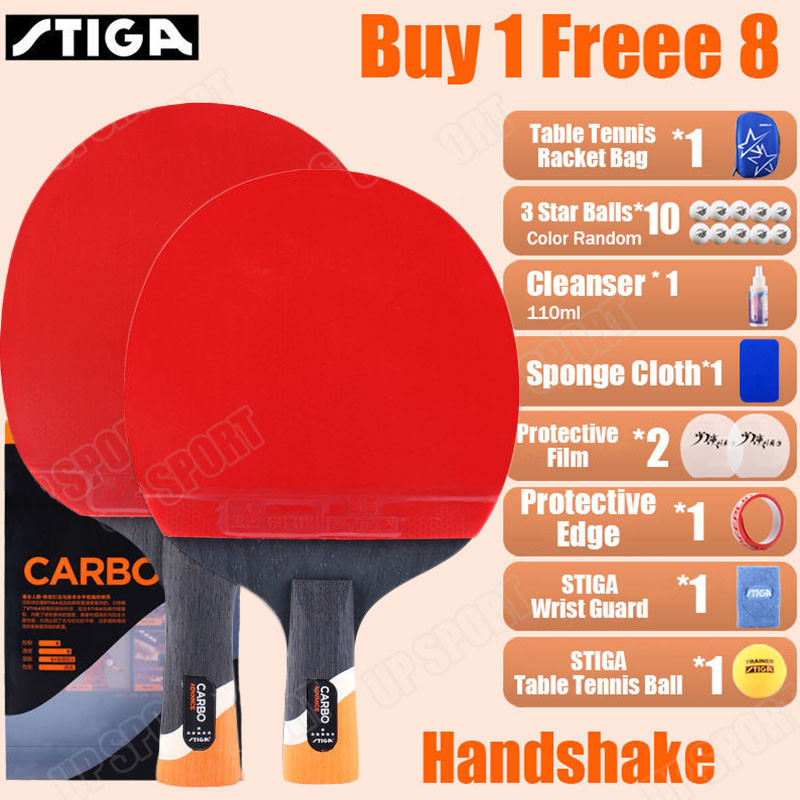 STIGA Original Carbo 6 Star Table Tennis Bat Professional Offensive ...