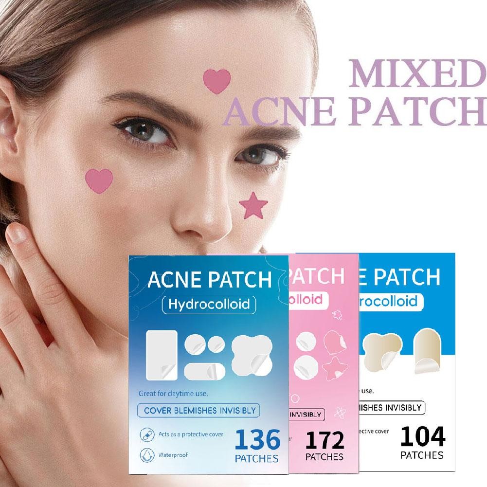 Acne Patch Set Cute Colorful Star Skin Care Acne Sticker Waterproof ...