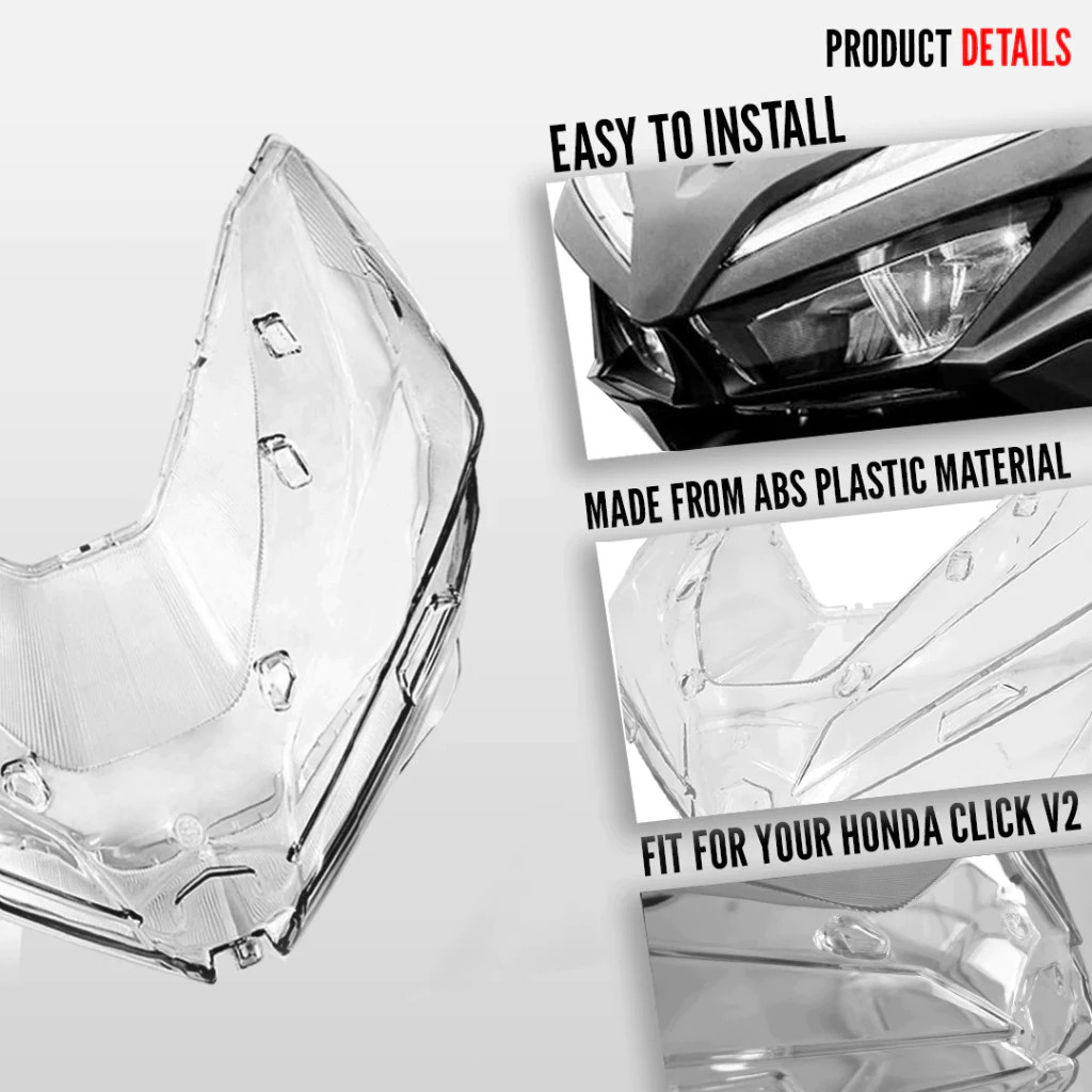 Motorcycle Headlight Lens Click V3 Click 125i /150i V2 V3 Fairings ...