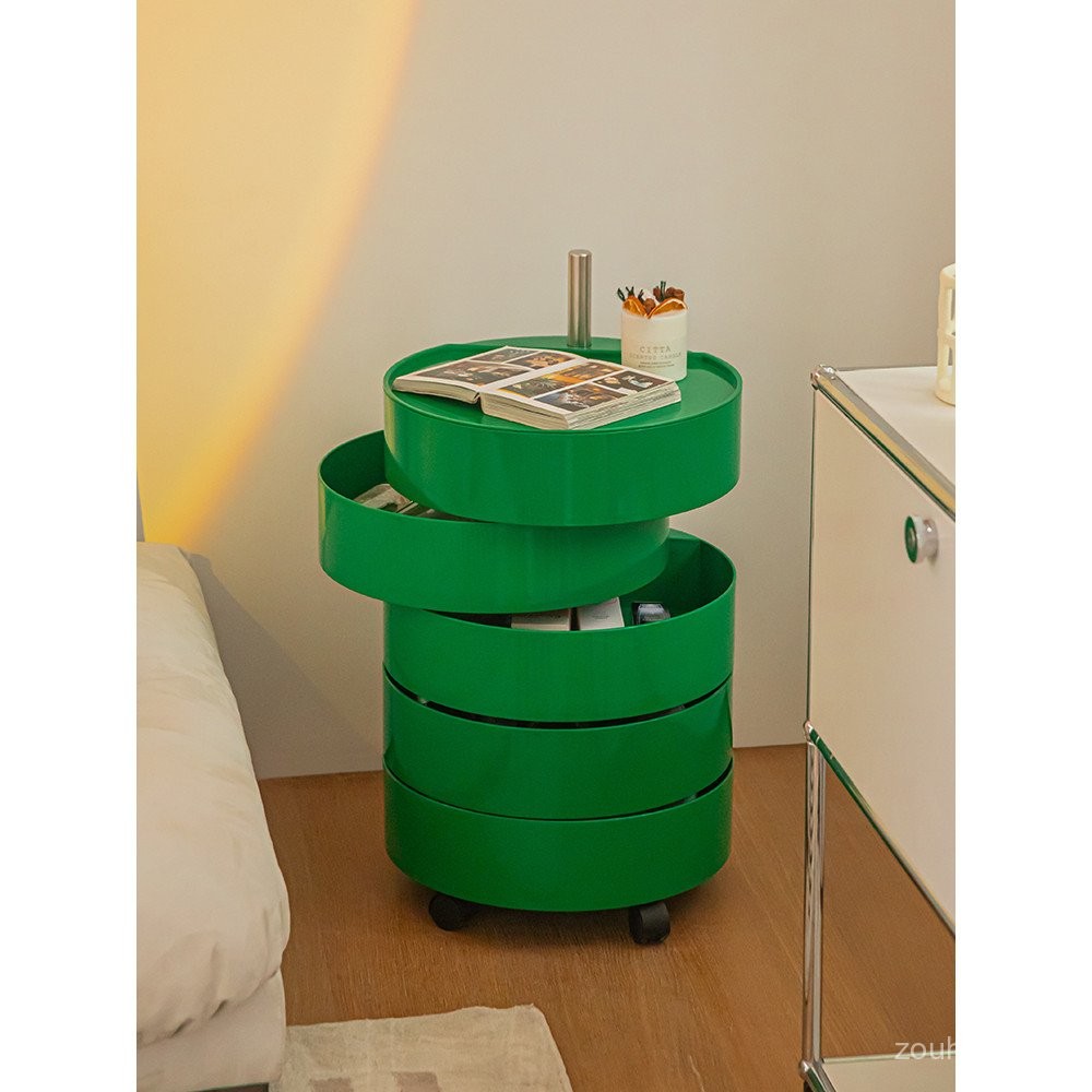 Trendy Korean ins Wind Round Rotating Multi-layer Storage Cabinet with ...