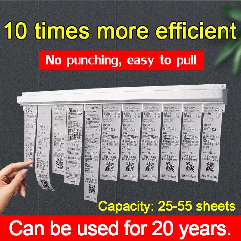 Kitchen Menu Clip Receipt Check Holder Alloy Paper Tab Clip Organizer ...