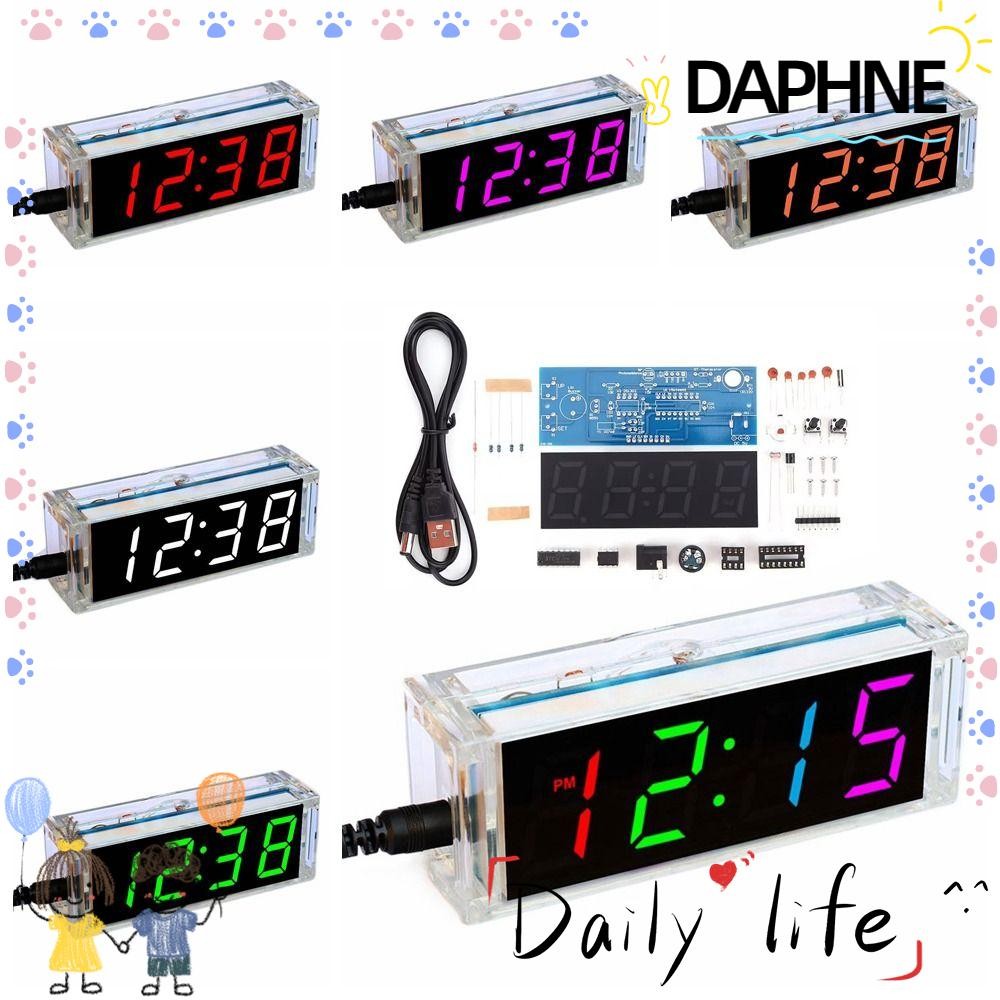 DAPHNE DIY Digital Clock Kit, Solder Diy Colorful Alarm Soldering ...