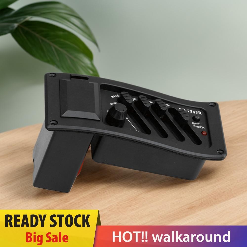 4 Band Acoutic Guitar EQ Piezo Pickup Pre-Amp Unit Acoustic Guitar ...