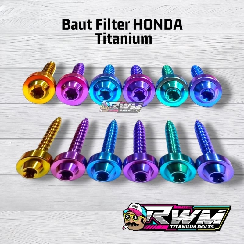 Universal Honda Filter Box Bolts for All Original Titanium Grade 5 ...