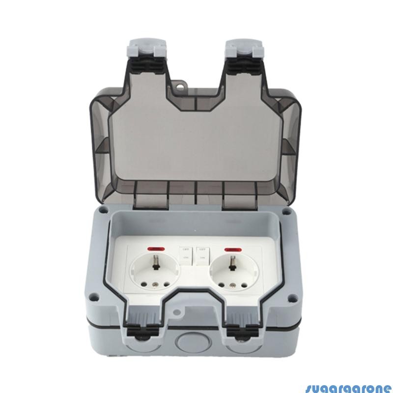 Sugar Durable Secure Outdoor Socket with Lockable Cover Weatherproof ...