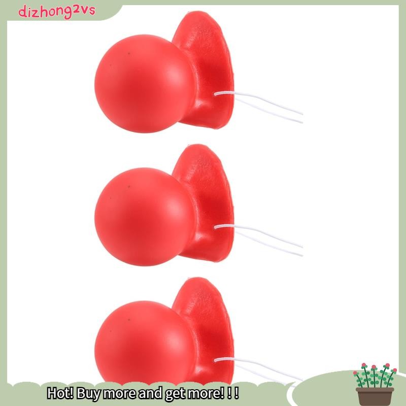 [dizhong2vs]3Pcs Red Clown Nose Honking Squeaking Clown Nose with ...
