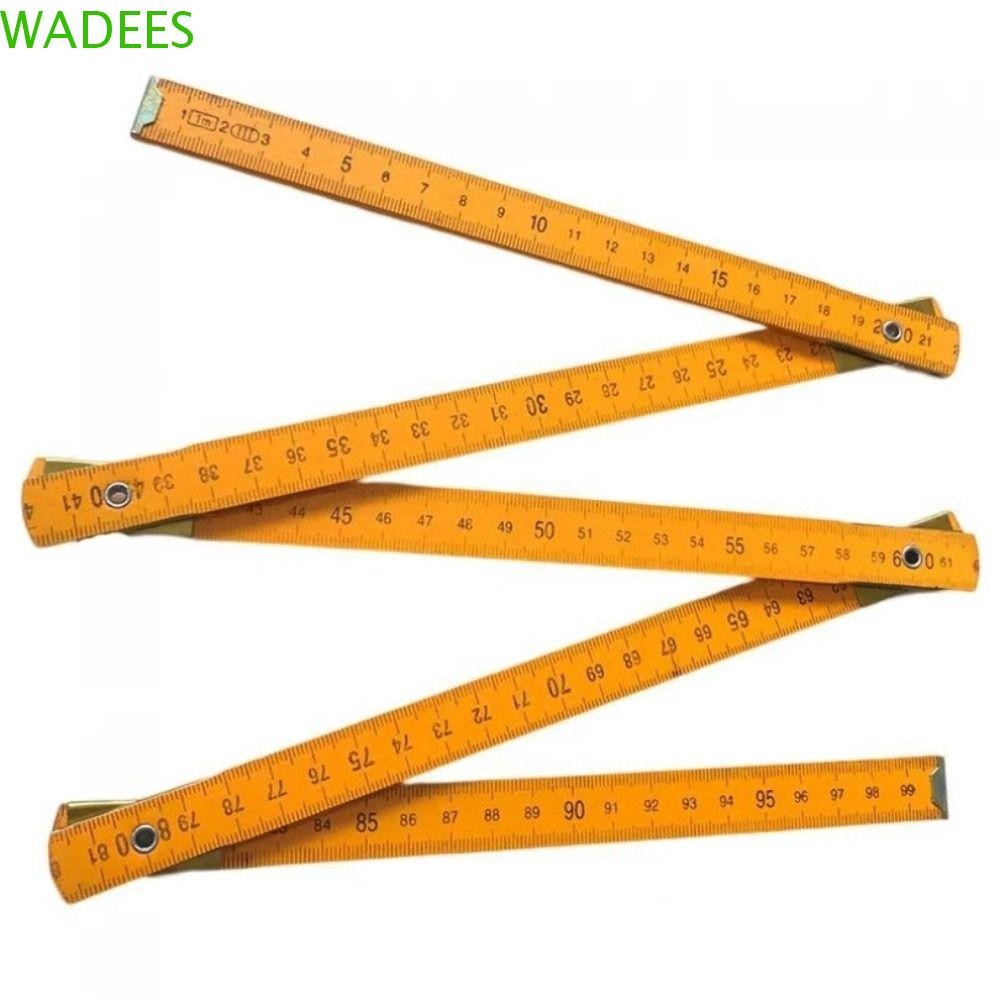 WADEES 1M 2M Folding Wooden Ruler, Double Sided Scale DIY Craft Inch ...
