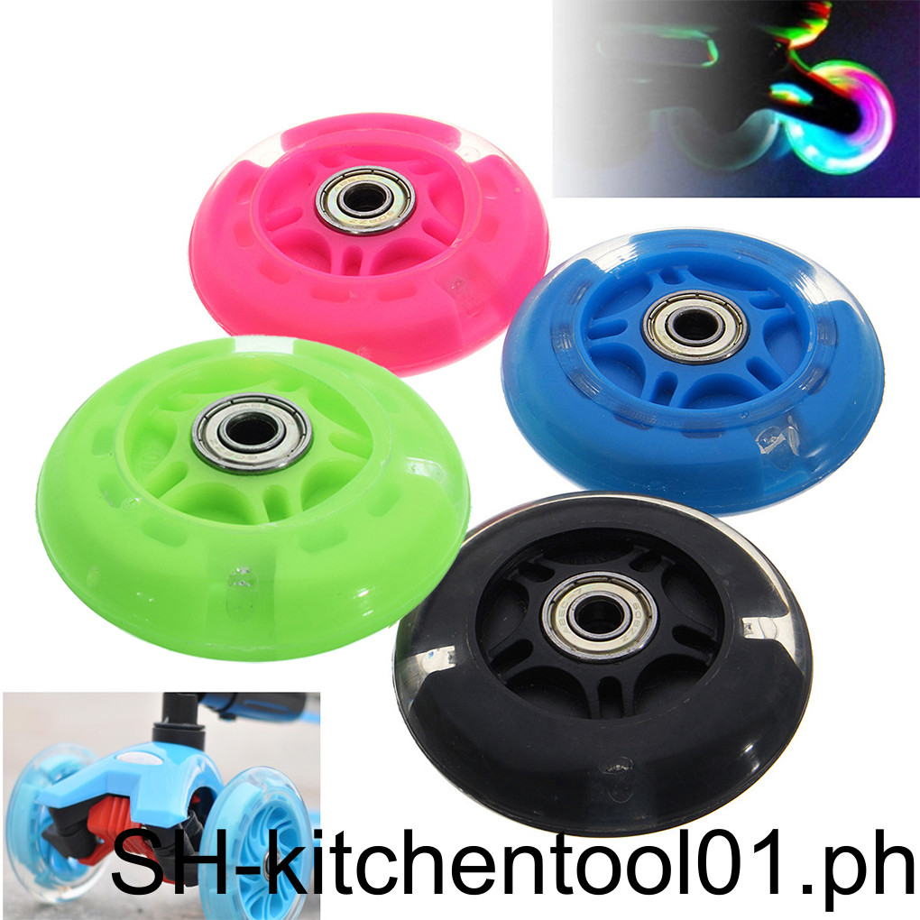 1/2 PU Metal Scooter Wheel Portable Universal 80mm Replacement ...