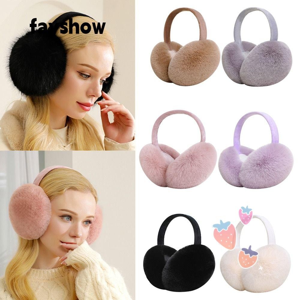 FAY Ear Warmer, Thickening Plush Ear Muffs, Cute Collapsible Keep Warm ...