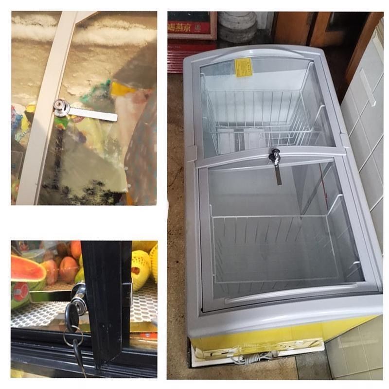 Refrigerator Lock Anti-theft Perforation-free Freezer Lock Horizontal ...