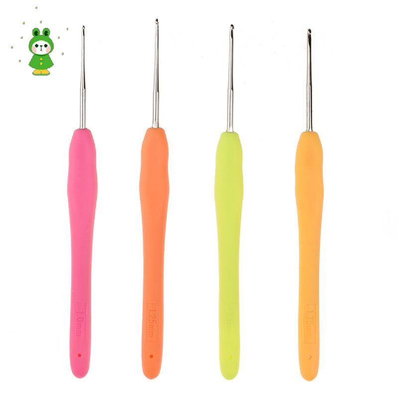 Crochet Hooks Kit Rubber Handle Crochet Hooks Needles Grip Ergonomic ...
