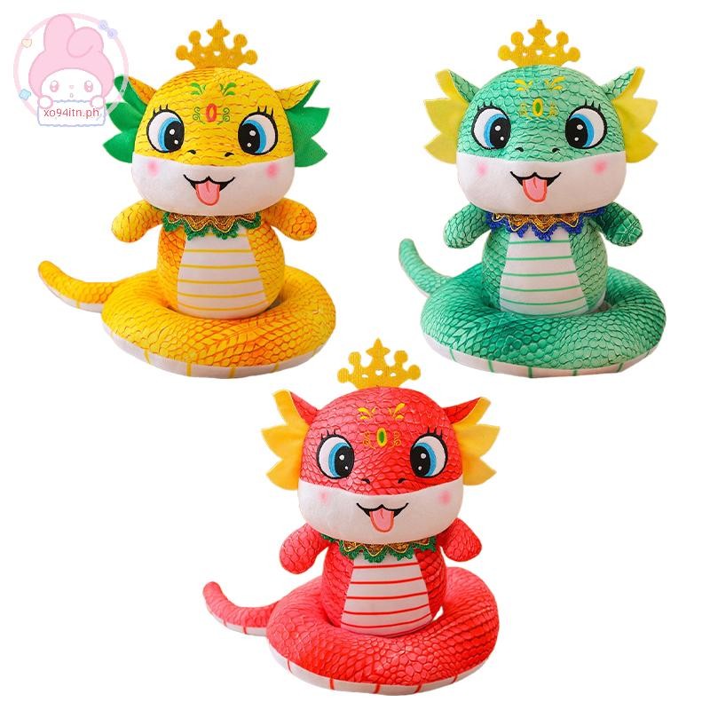 Xo94itn Lovely Colorful Cartoon Snake Elf Plush Toys Mascot Doll Of ...