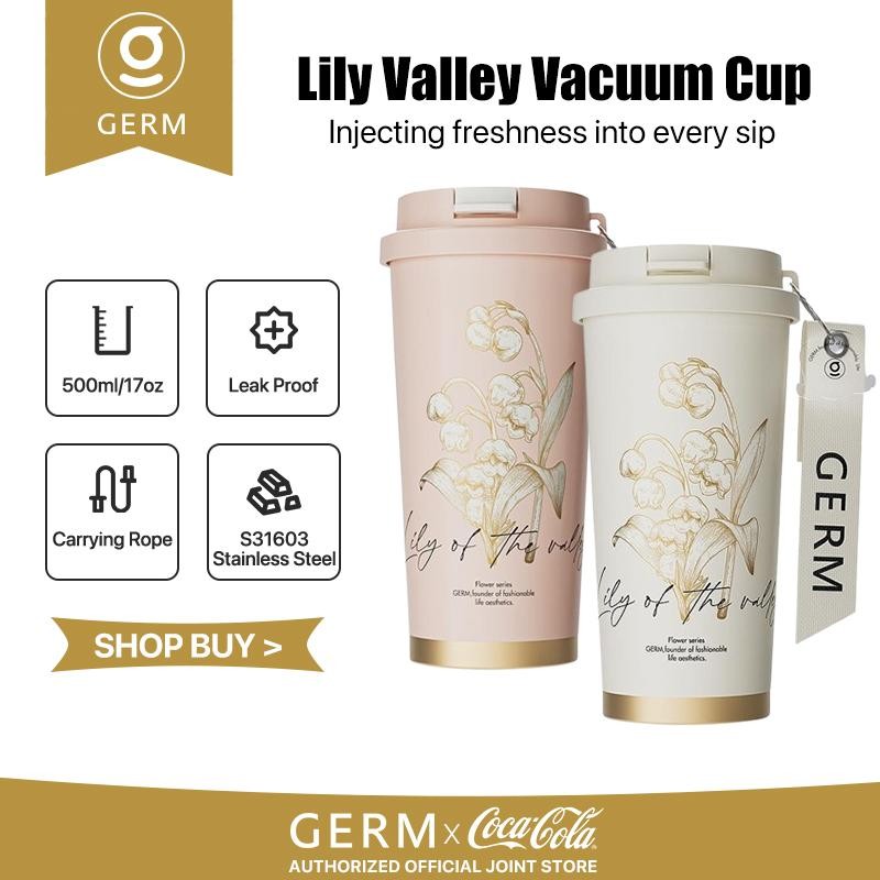 GERM Thermos Cup Lily of the Valley Grade 316 Stainless Steel Cup Hot & Cold Birthday Gift 500ML ...