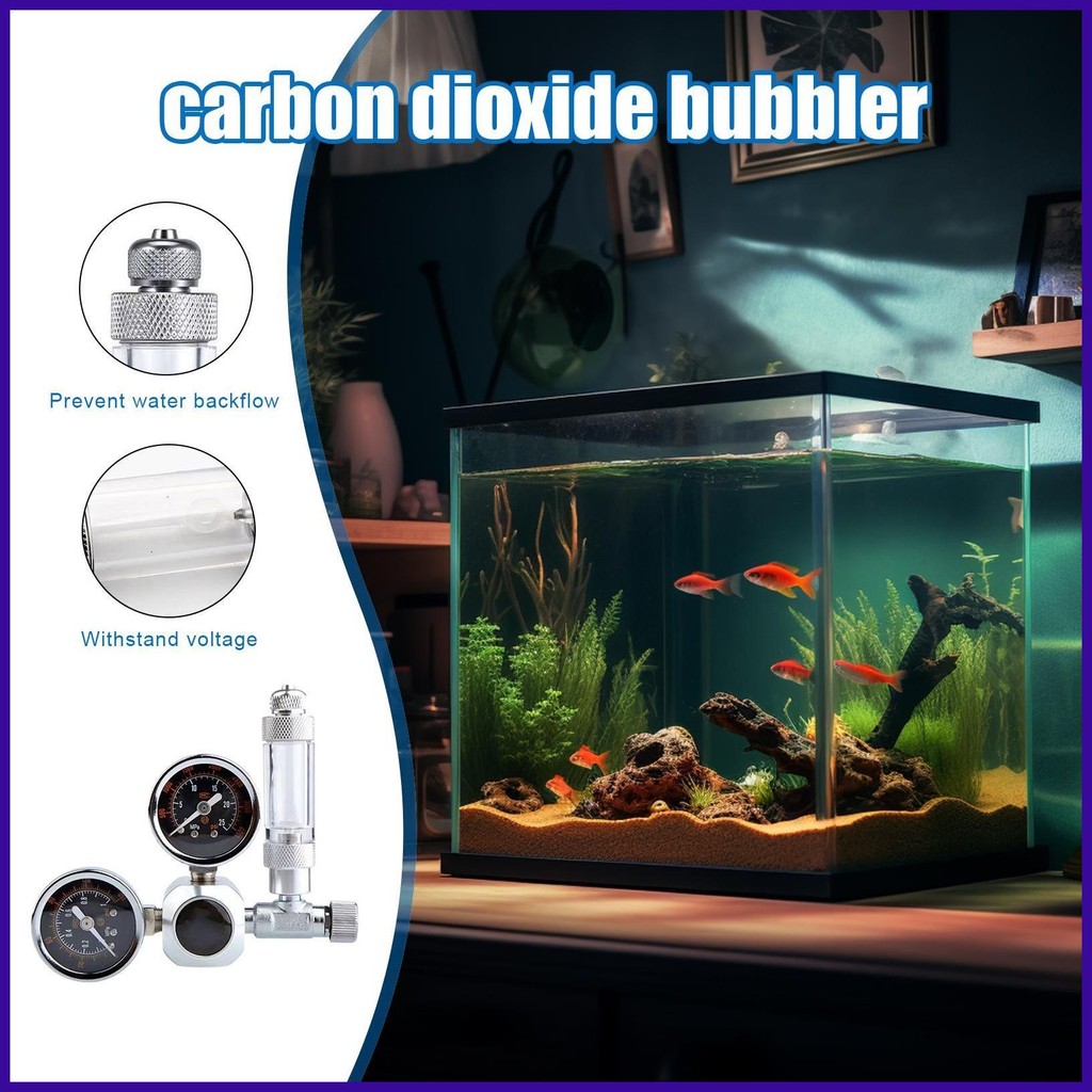 CO2 Regulator Bubble Counter Single Head Aquarium CO2 Bubble Regulator ...