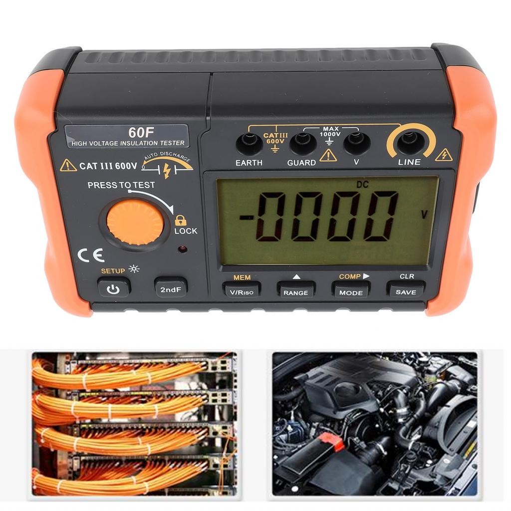 VC60F Digital Insulation Resistance Tester Megger Multimeter 2500V ...
