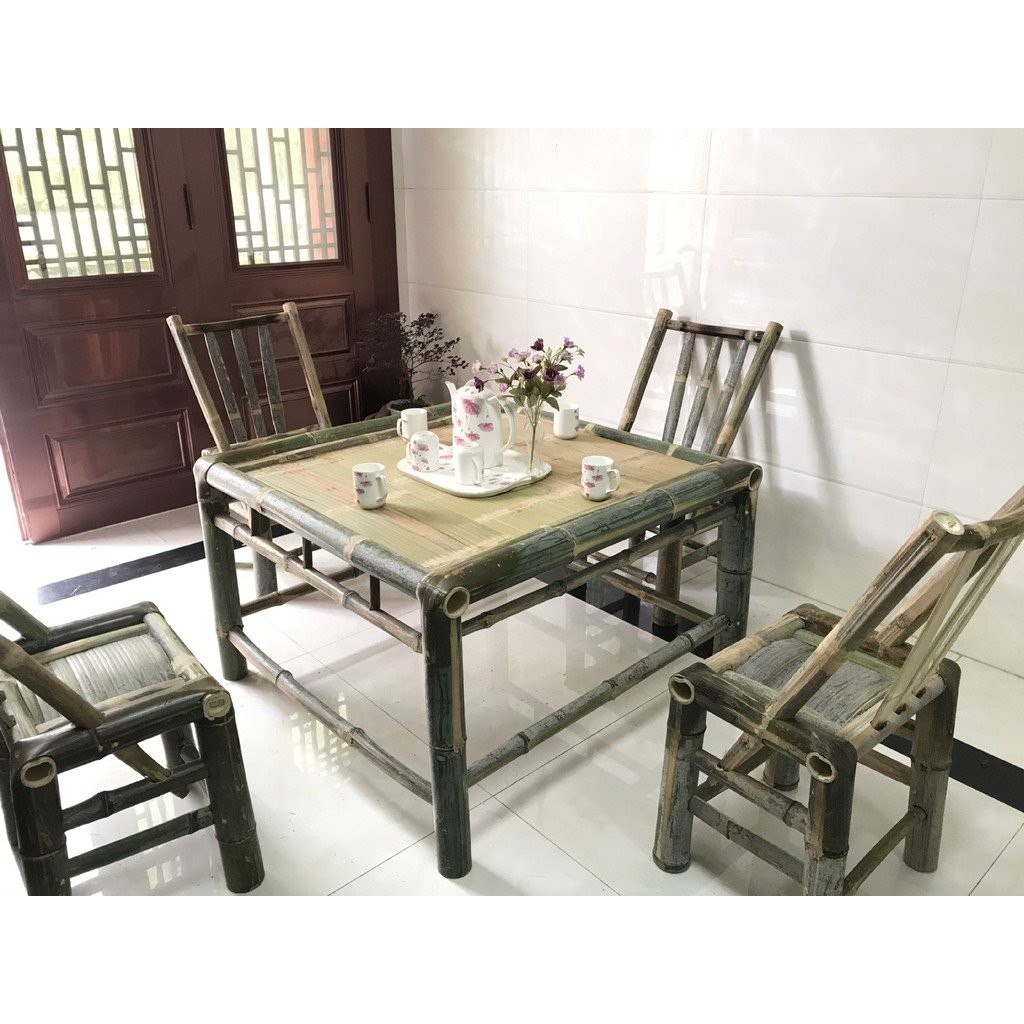 Bamboo Table-Chair Set Bamboo Table Home Eight-Immortal Table Chinese ...