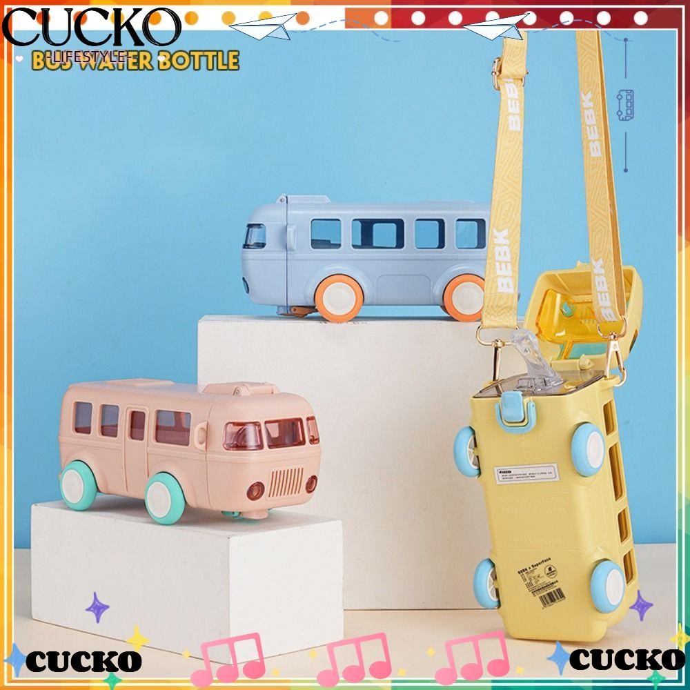 CUCKO Water Bottle, Cute Baby Bus Car Shape Children's Straw Water Cup ...