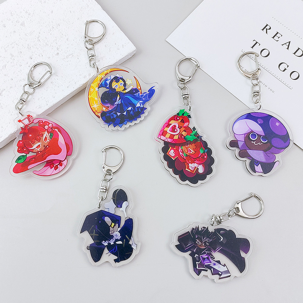 Cookie Run: Kingdom Game Keychain Acrylic Cartoon Figure Pendant ...