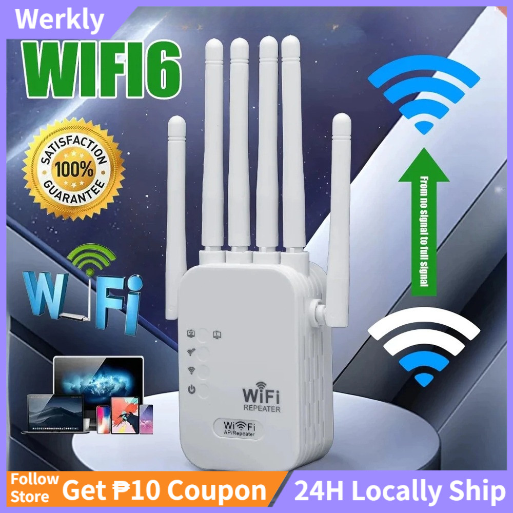 【COD】6-Antenna Wireless Wifi Repeater Range Extender Booster 2.4G 4G ...