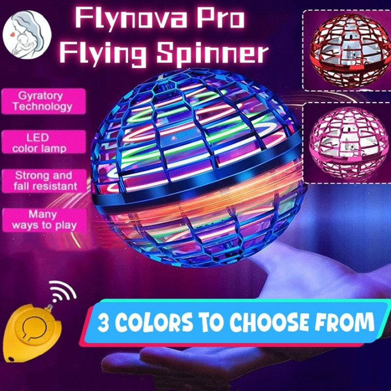 Flynova Pro Flying Spinner Flying Ball Drone Flying Boomerang Balls Kids Hand Controlled Fidget ...