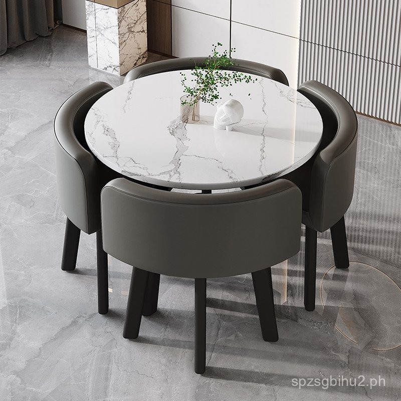 Round Negotiation Table and Chair Set for Office Business Meetings ...