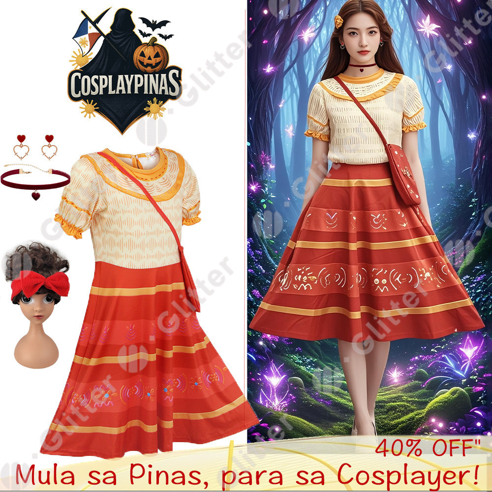 Halloween Disney Encanto dolores costume adult women dress Wig Cosplay ...