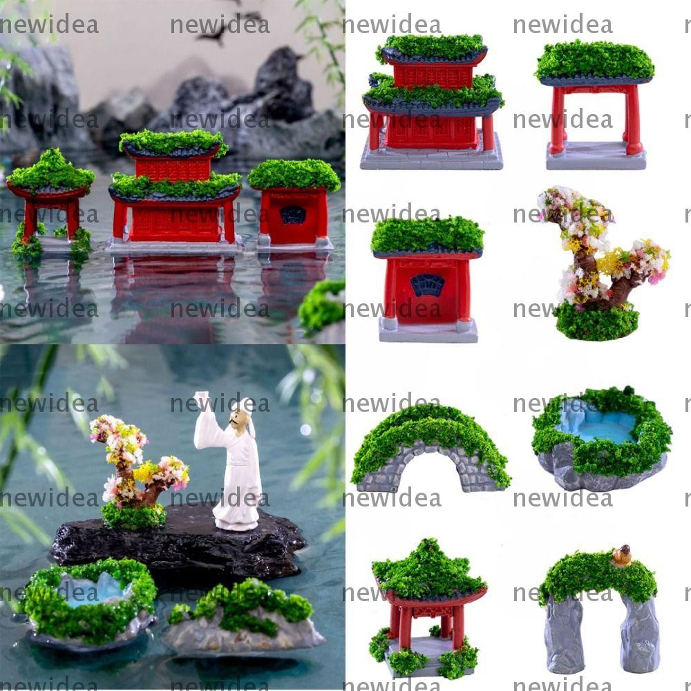 NEWIDEA Chinese-style Building Figurines, Multicolor Ecological Bottle ...