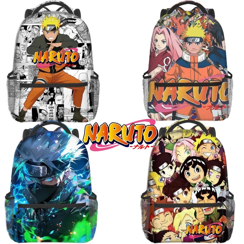 Naruto Backpack Fully Printed Large Capacity Backpack Wide Shoulder ...