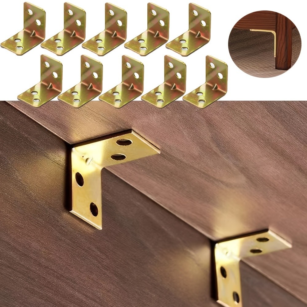 Iron right Angle L-bracket 10/20 set, bronze shelf right Angle support ...