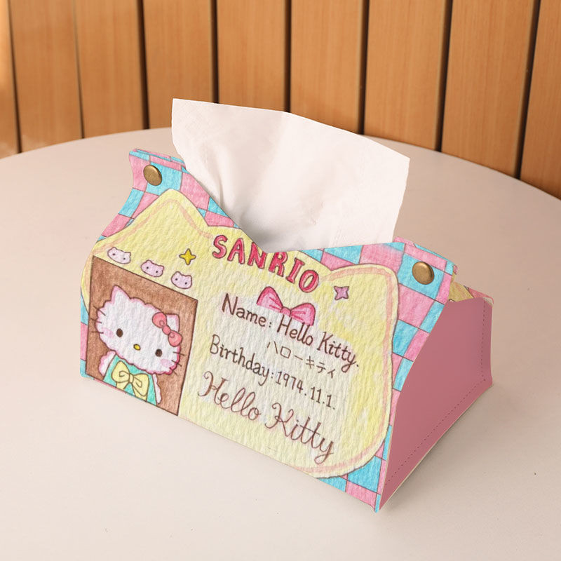 Hello Kitty Paper Box Cute Creative Dopamine Household Living Room ...