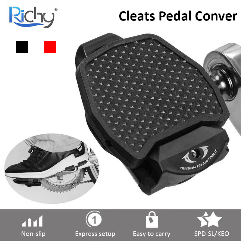 RICHY SPD KEO Bicycle Self-locking Clips Road Bike Lock Pedal Converter ...