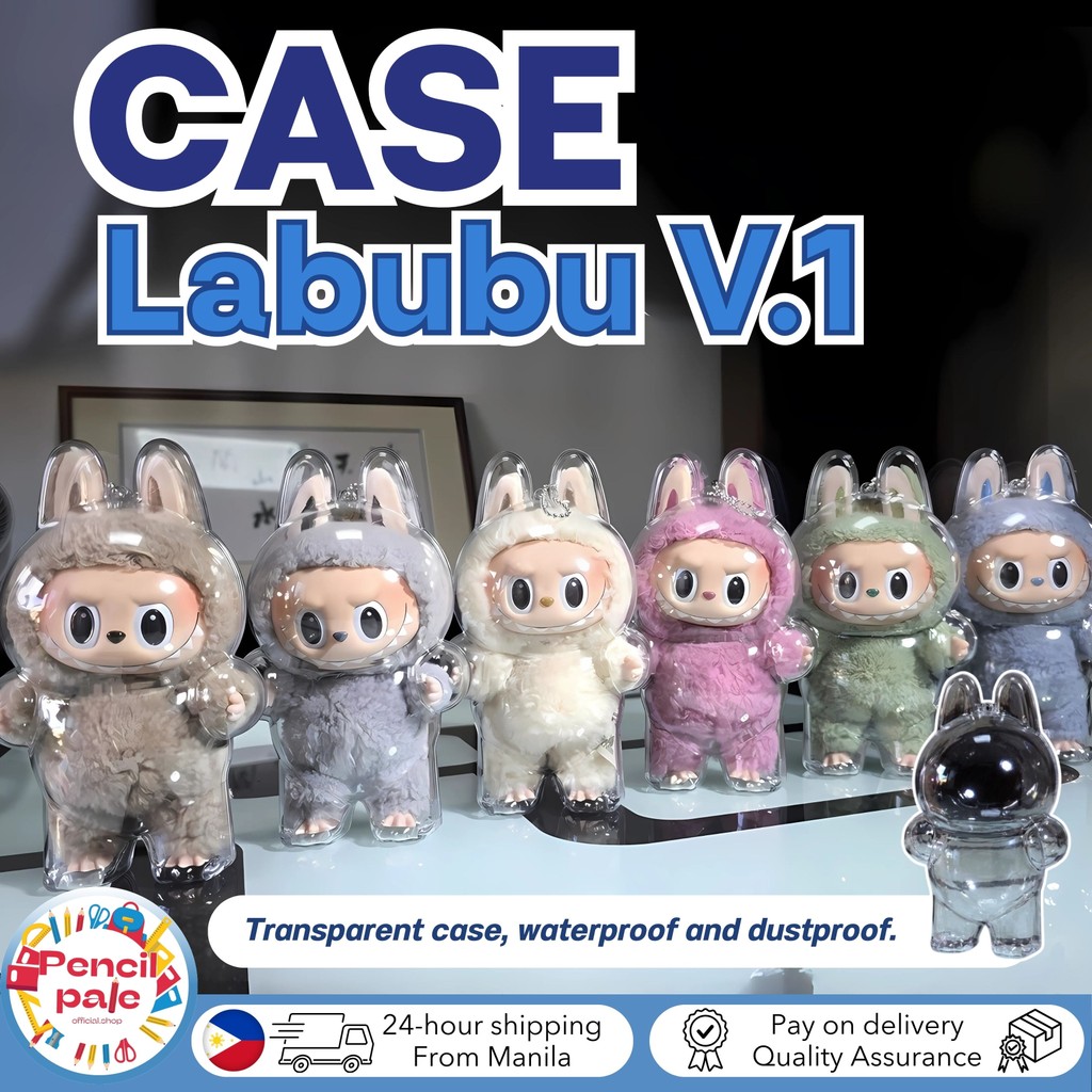 Labubu V2 v1 Protective Acrylic Case,Transparent Portable Cable ...