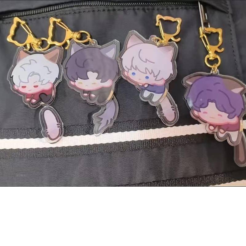 Game Love And Deepspace DIY Tail Wagging Keychain Xavier Zayne Rafayel ...