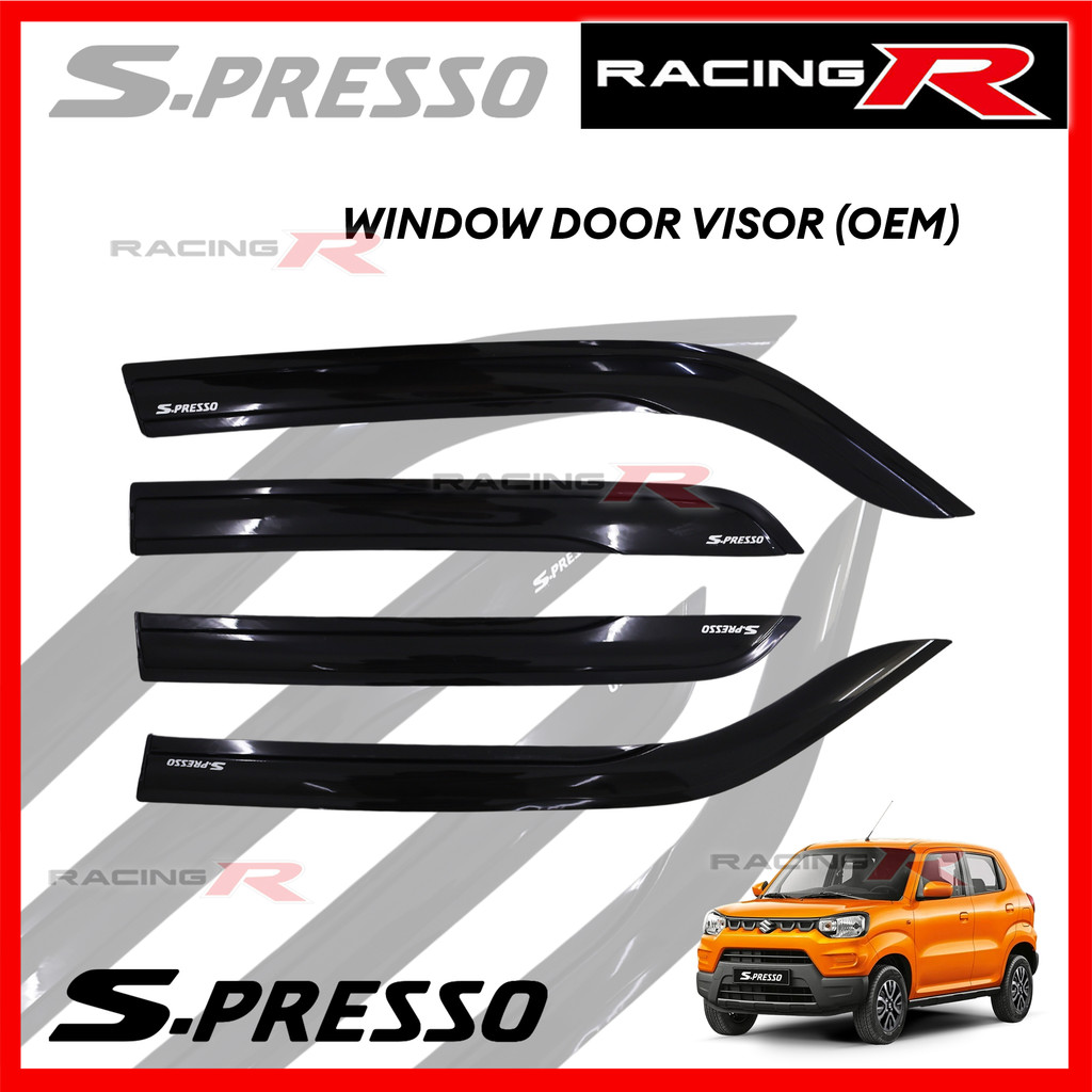 Suzuki Spresso 2020 to 2025 OEM TYPE Window Door Rain Visor Black ...