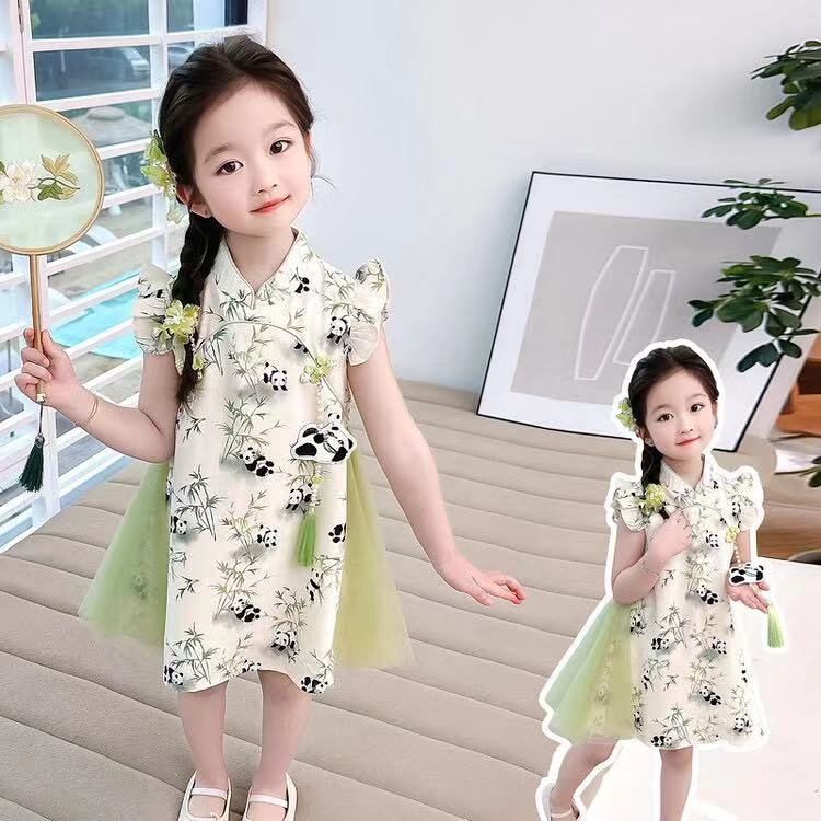 CNY Girls Summer Hanfu Dress Baby Cheongsam Dress Little Girls Hanfu ...