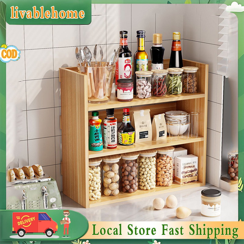Modern Kitchen Seasoning Storage Rack Household Multi-Layer Shelf Multi ...