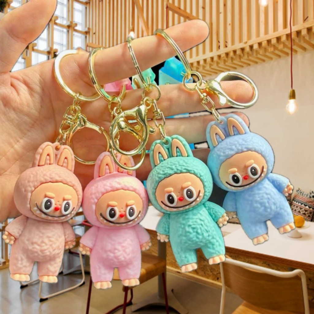 1p Cartoon labubu Little Sheep Keychain Pendant Cute labubu Silicone ...