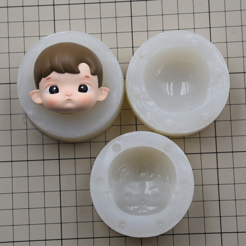 haci Blind Box Face Mold Silicone Face Mold Ultra-Light Clay Stone ...