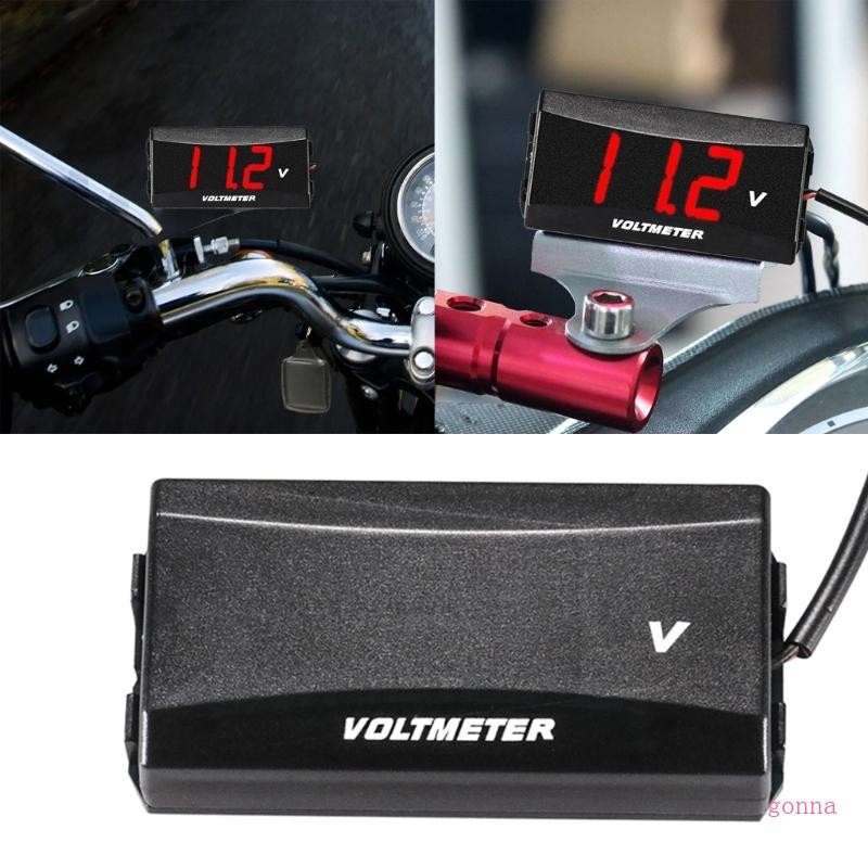gonna Waterproof Voltmeter Voltage Meter Gauge for Motorcycle Scooters ...