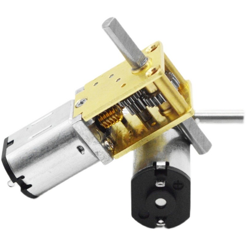 NEW N20 Dual Output Shaft Turbine Worm DC Gear Motor 3V 6V 12V DIY ...