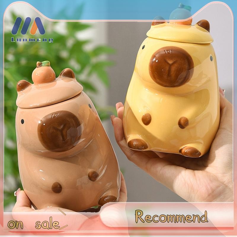 LuoMeng 3D Capybara Mug Ceramic Coffee Mug Cartoon Capybara Couple Cup ...